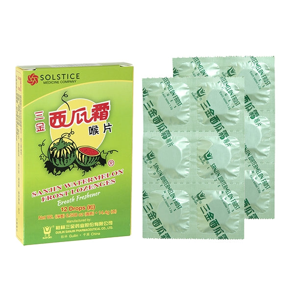 Sanjin Watermelon Frost Lozenges for Sore Throat Relief : Solstice Medicine